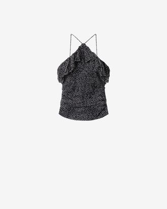 Isabel Marant Top Djimia - Femme - Noir Et &Eacute;cru - Taille34 - Marant &Eacute;toile