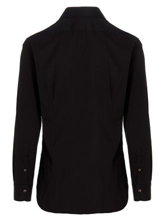 Barba Cotton Poplin Shirt - Black