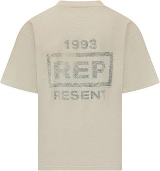 Represent Cotton Logo-Print T-Shirt - Beige