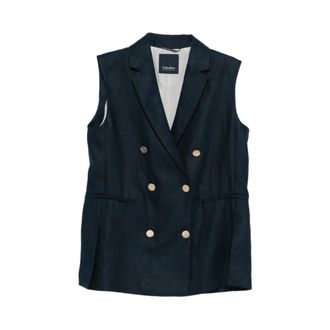 Max Mara Femme, Vestes, Bleu, Taille: 38 FR Gilet