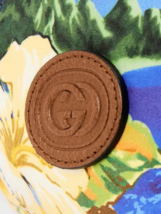 Gucci Mens Hawaiian Print Logo Patch Baseball Cap Multiple Colors Accessories > Beanies & Hats
