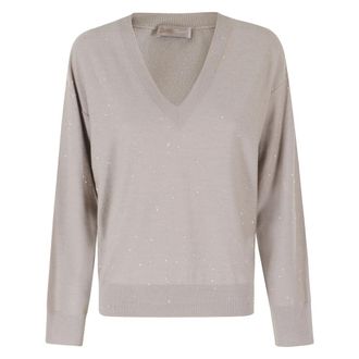 Herno V-Ausschnitt Pullover - - Knitwear - Damen - Beige - S