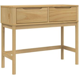 vidaXL Konsolentisch floro Wachsbraun 89,5x36,5x73cm Massivholz Kiefer - Vidaxl