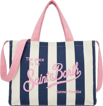 MC2 Saint Barth Femme, Sacs, Bleu, Taille: ONE Size Sac Essentiel en Toile avec Bandouli&egrave;re