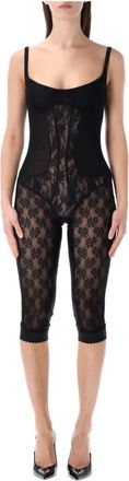 The Attico Femme, Combinaisons et Ensembles, Noir, Taille: 36 FR Lace Overall
