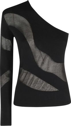 Federica Tosi Femme, Pulls, Noir, Taille: 38 FR Maglia Monospalla