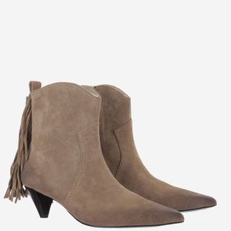Pinko Womens Ankle Boots Didi Suede Beige Upper: Bovine Leather