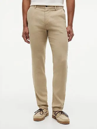 Tommy Hilfiger Chino droit Denton en lin m&eacute;lang&eacute;