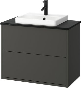 IKEA HAVB&Auml;CK / ORRSJ&Ouml;N Waschbschr+Schubladen/Waschb/Mibatt