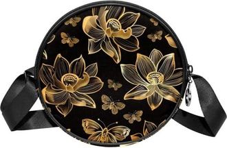 Generic Sac &agrave; bandouli&egrave;re rond pour femme, petit sac &agrave; bandouli&egrave;re color&eacute; avec fermeture &eacute;clair, bretelles r&eacute;glables, sac &agrave; main rond d&eacute;contract&eacute; pour femmes 