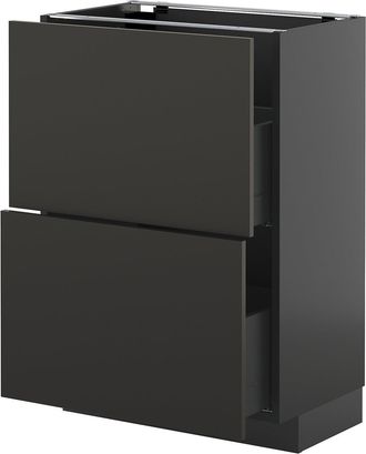 IKEA METOD / KNIVSHULT Unterschrank mit 2 Schubladen