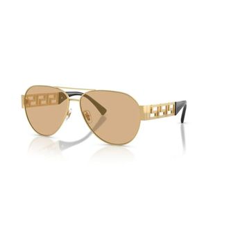 Versace Homme, Accessoires, Jaune, Taille: 61 MM Ve2289 Aviator Lunettes de soleil
