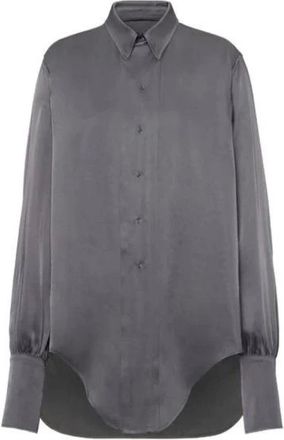 Maison Margiela Femme, Blouses et Chemises, Gris, Taille: 38 FR Chemise &agrave; manches longues
