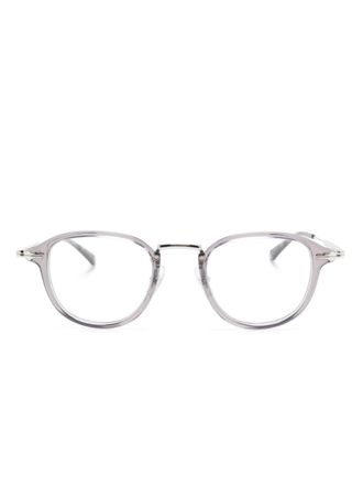Montblanc lunettes de vue &agrave; monture ronde - Gris