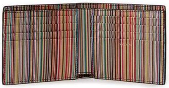 Paul Smith Portefeuille Artist Stripes en cuir