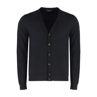 Slowear V-Neck Button-Front Cardigan Sweater - - Knitwear - Herren - Blau - XL