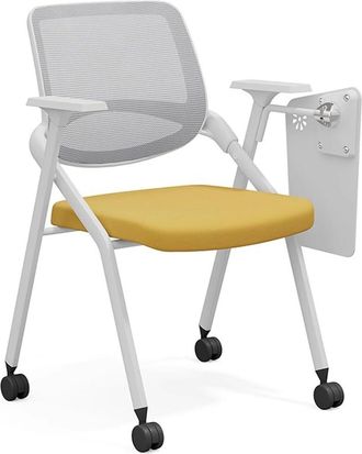 Generic Moderner B&uuml;rostuhl mit Tisch und Rollen, klappbarer Sessel f&uuml;r Homeoffice, Schule, Konferenzraum, ergonomischer Schreibtischstuhl f&uuml;r Schulung und Woh