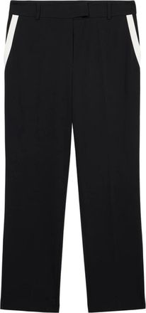 Oltre Regul&auml;re Hose mit Kontrastpaspel - - Trousers - Damen - Schwarzk - S