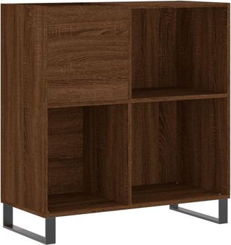 vidaXL Plattenschrank Braun Eichen-Optik 84,5x38x89 cm Holzwerkstoff Vidaxl