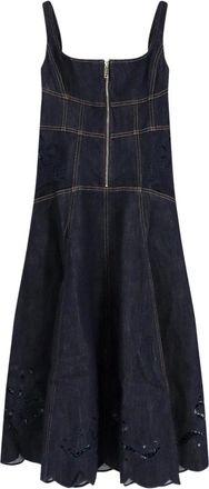 Self Portrait Femme, Robes, Bleu, Taille: 38 FR Maxi Robes