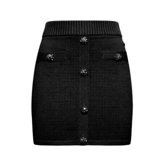 Silvian Heach Rock mit dekorativen Kn&ouml;pfen - - Skirts - Damen - Schwarzk - S