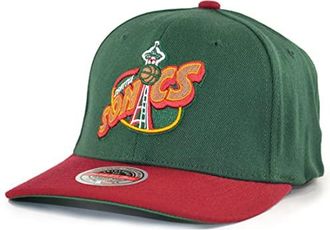 Mitchell & Ness NBA Team Casquette 2 tons stretch snapback Seattle Supersonics Vert/rouge, vert, taille unique