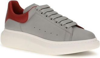 Alexander McQueen Leather Platform Sneaker - Gray
