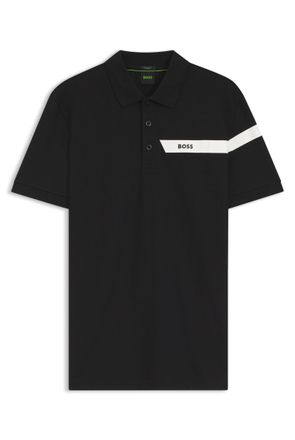BOSS Herren Paddy IN Sportives Paddy Poloshirt aus Baumwoll-Mix mit Piqu&eacute;-Struktur Schwarz001 XXXL