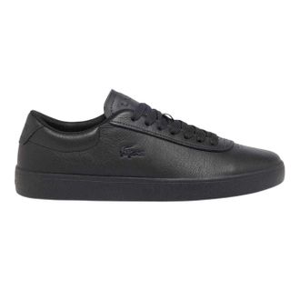 Lacoste Baseshot Sneaker f&uuml;r Herren, Leder, Flach (Schwarz)