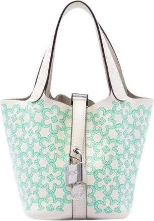 Herm&egrave;s Pre-owned Picotin Lock 14 - Femme - Pre-owned - Blanc - Taille: ONE Size