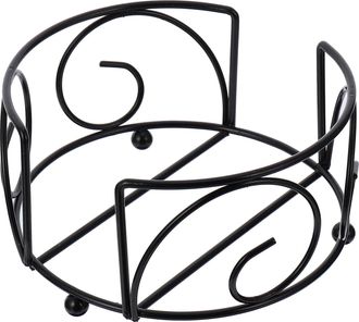 Lurrose Minimalistischer Runder Untersetzerhalter aus Stabilem Eisen Praktisches Metall aufbewahrungsregal für Runde Glasuntersetzer Platzsparender Ständer fü