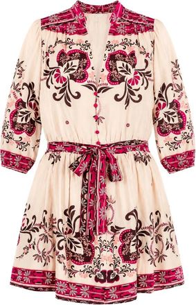 Twinset Femme, Robes, Multicolore, Taille: 44 FR Ornamental Print Short Dress