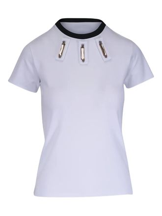 Dorothee Schumacher t-shirt &agrave; manches courtes et col &agrave; ornements - Blanc