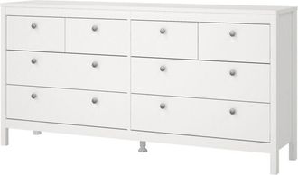ebuy24 Madrid Kommode 8 Schubladen weiß
