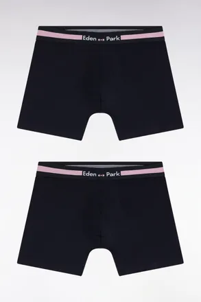 Eden Park Lot De Deux Boxers En Jersey De Coton Stretch Marine