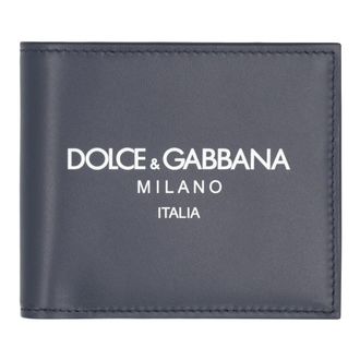 Dolce & Gabbana Klappb&ouml;rse aus Kalbsleder - - Accessories - Herren - Blau - ONE SIZE