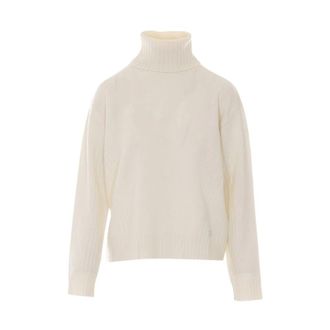 Liu Jo Pullover mit hohem Kragen - - Knitwear - Damen - Wei&szlig; - S
