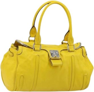 Celine Sac &agrave; main vintage doccasion - Femme - Pre-owned - Jaune - Taille: ONE Size