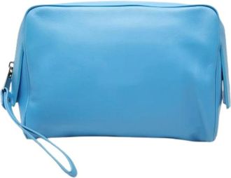 Bottega Veneta Sac pochette vintage en cuir pr&eacute;-poss&eacute;d&eacute; - Femme - Pre-owned - Bleu - Taille: ONE Size