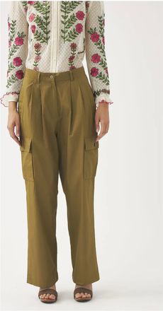 Antik Batik Pantalon Cargo Bottom Popeline de Coton Antik Batik