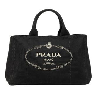 Prada Pre-owned Canvas Satchel - Femme - Pre-owned - Noir - Taille: ONE Size