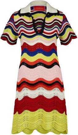 La DoubleJ Femme, Robes, Multicolore, Taille: 40 FR Chevron Cotton Mini Dress