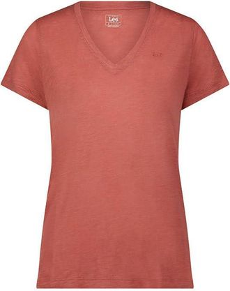 Lee Damen V Neck Tee T-Shirt, Cinnamon, XS EU