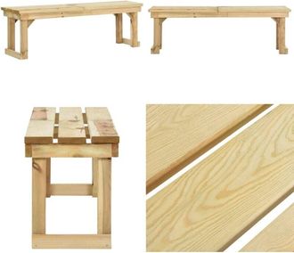 vidaXL Vidaxl - Banc de jardin 140 cm Bois de pin impr&eacute;gn&eacute; - Banc De Jardin - Banc Ext&eacute;rieur - Mobilier De Jardin - Chaise Longue - Meubles De Jardin - Home