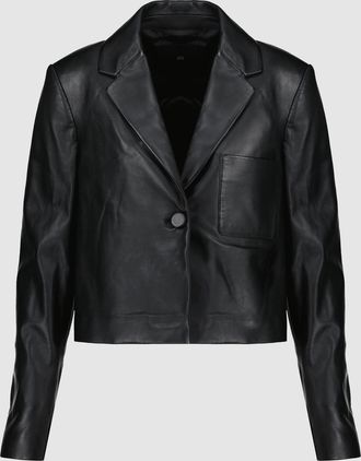 Joseph Veste Jamot Cuir Noir