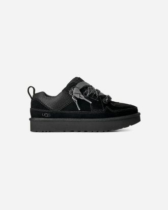 UGG Lo Lowmel Sneaker f&uuml;r Damen in Black, Gr&ouml;&szlig;e Wildleder/Textil