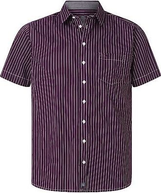 Jan Vanderstorm Homme Chemise Rayée Perttu Violet Foncé, 7XL (XXXXXXXL) - 55/56
