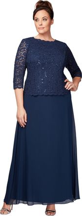 Alex Damen Miederkleid mit Spitze, &Uuml;bergr&ouml;&szlig;e, Stretch, einteilig Kleid f&uuml;r besondere Anl&auml;sse, Marineblau, 44