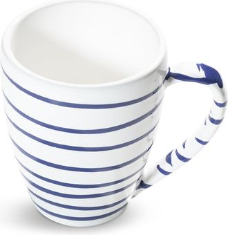 Gmundner Keramik Dunkelblaugeflammt, Frühstücksbecher Max (0,3L), handgemacht in Österreich