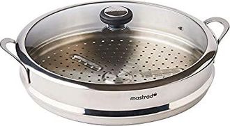 Mastrad Mastrad Dampfkorb mit Deckel - Passt zum OWok Gourmet -Gesunder und schneller Garkorb + Deckel-32 CM Durchmesser